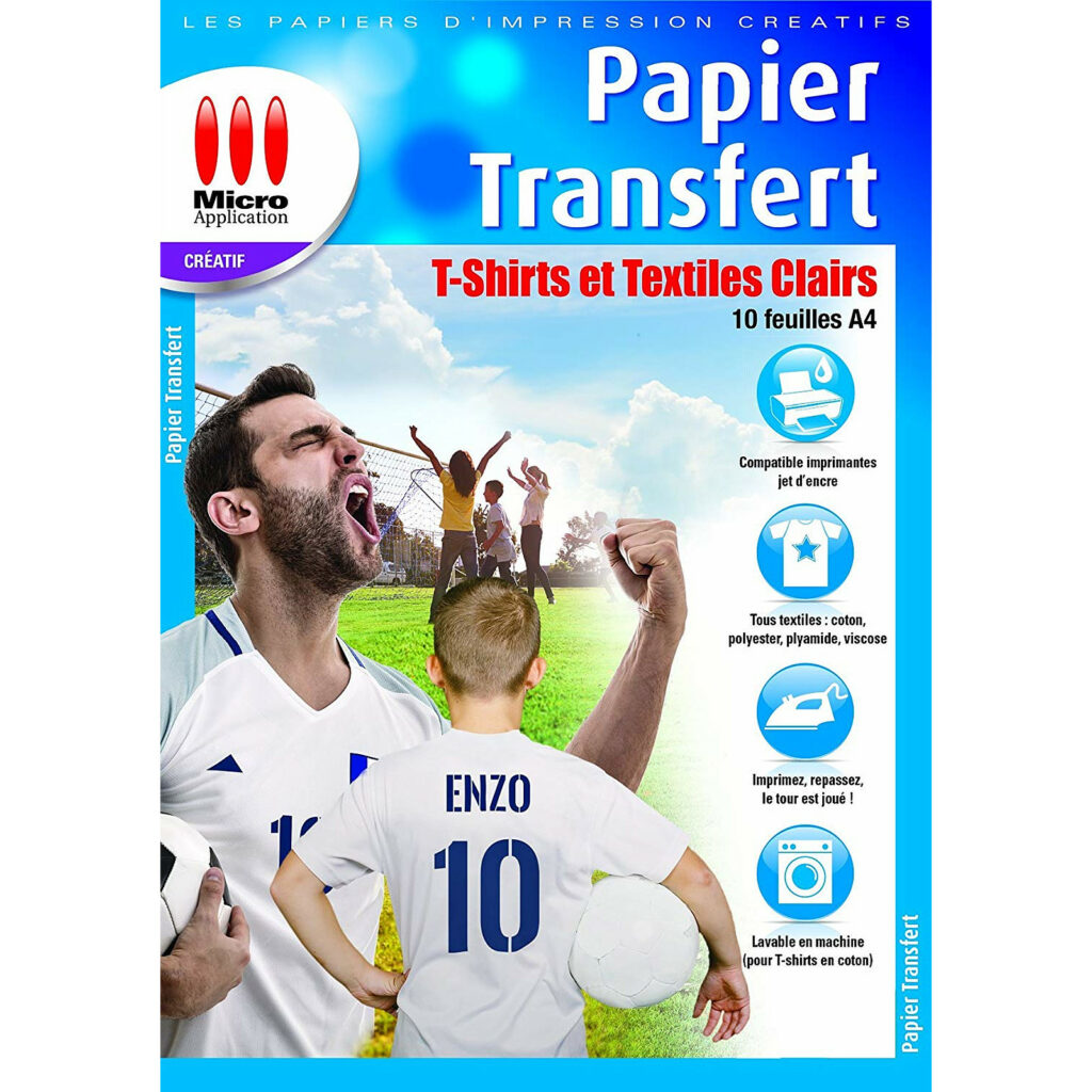 Papier Transfert pour Textile Clair - Cyber Planet