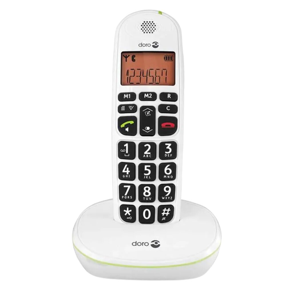 Doro PhoneEasy 100w Téléphone sans Fil DECT pour Seniors avec Grandes ...